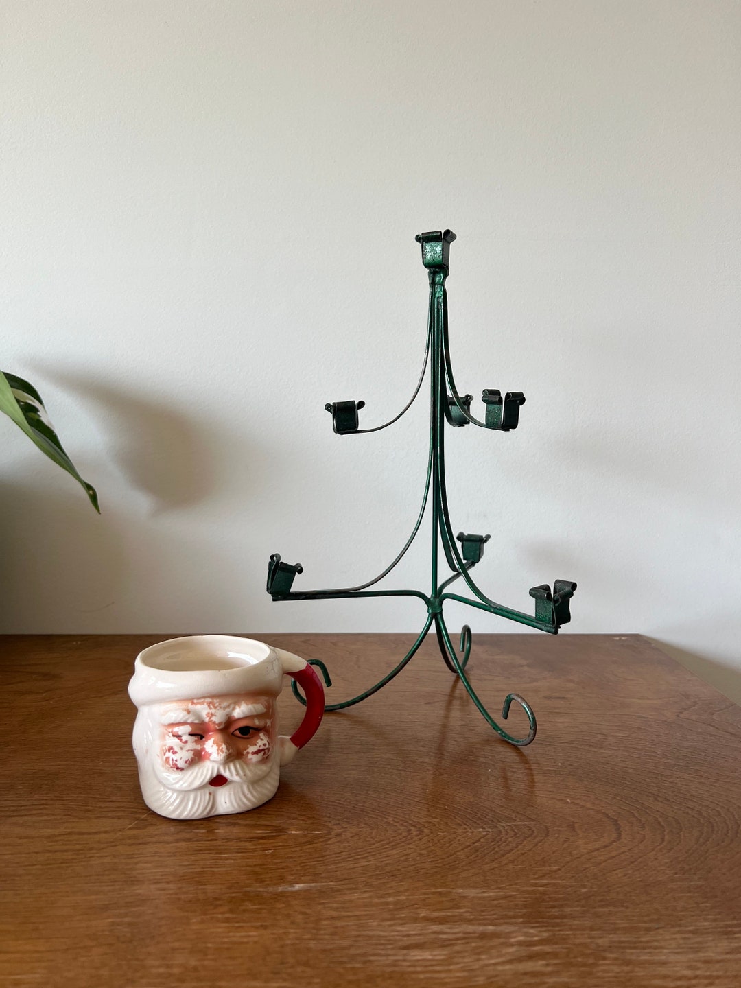 Vintage Rustic Metal Christmas Tree Shaped Candle Holder. - Etsy