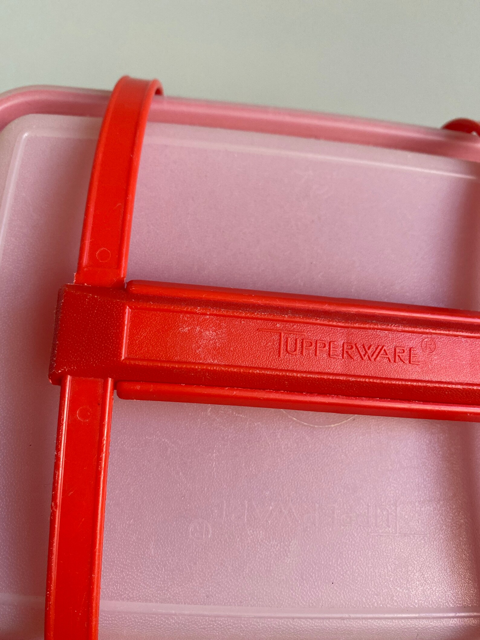 Vintage Orange/red Rectangle Box With Handles - Etsy