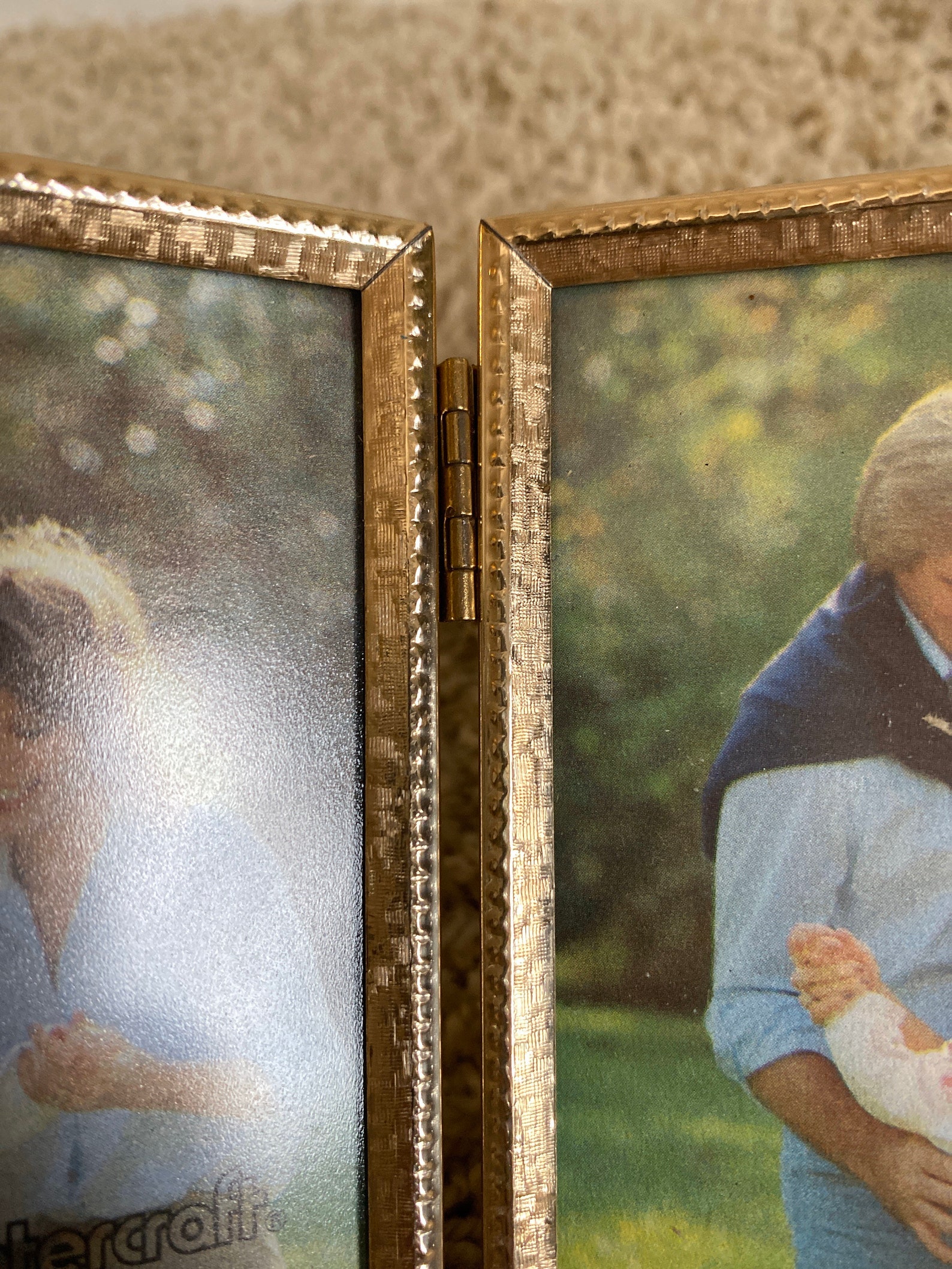 Vintage Goldtone Photo Free Standing Frame With Non-glare | Etsy