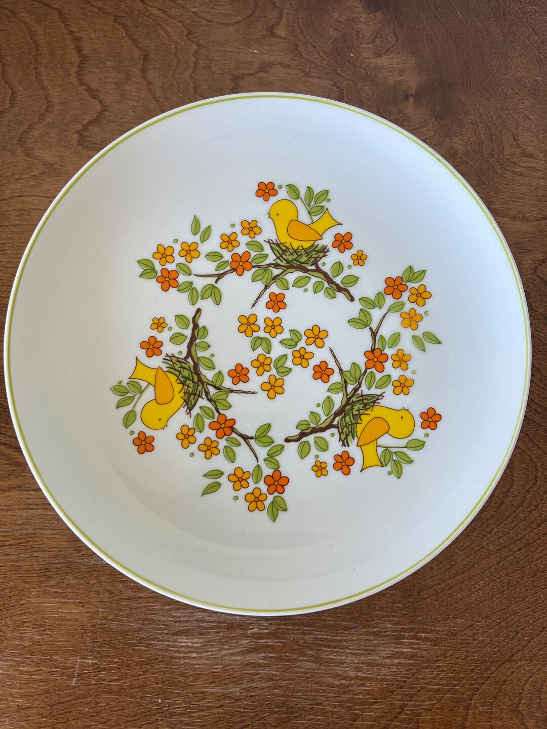 PLEASE READ Pair of Lorrie Design Yellow Bird in Nest Dinner Plates (2 ...