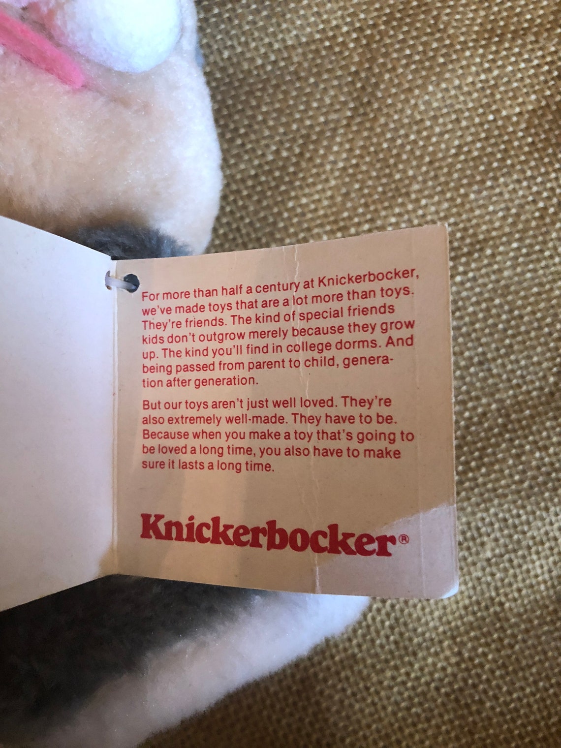 Vintage Disney Knickerbocker Plush Thumper Rabbit From Bambi With ...