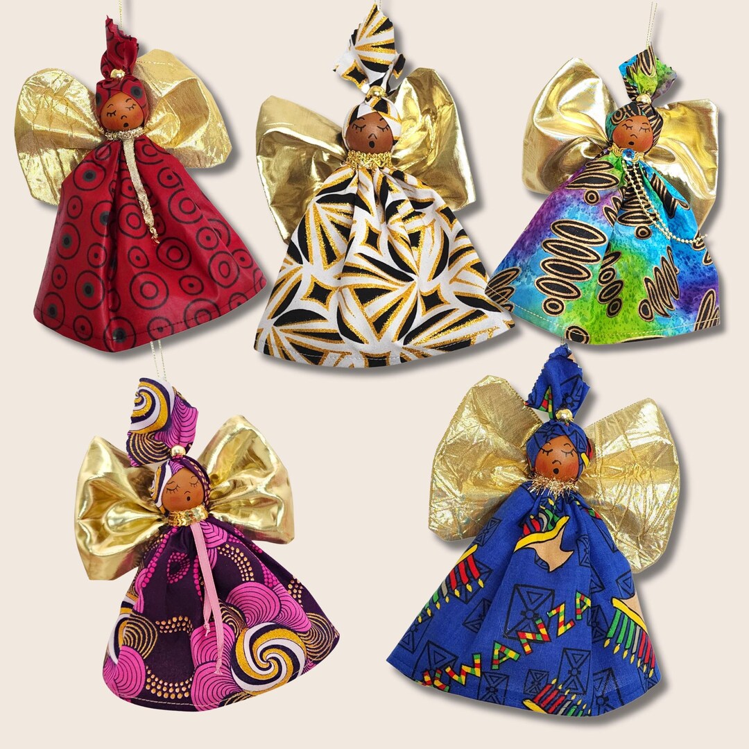 Handmade Fabric Angel Ornament | Africa Angel |ethnic Christmas ...