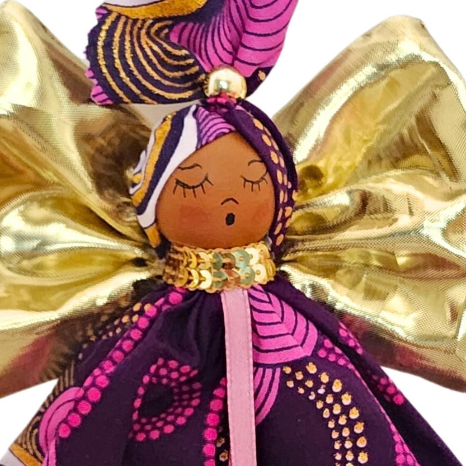 Handmade Fabric Angel Ornament | Africa Angel |ethnic Christmas ...