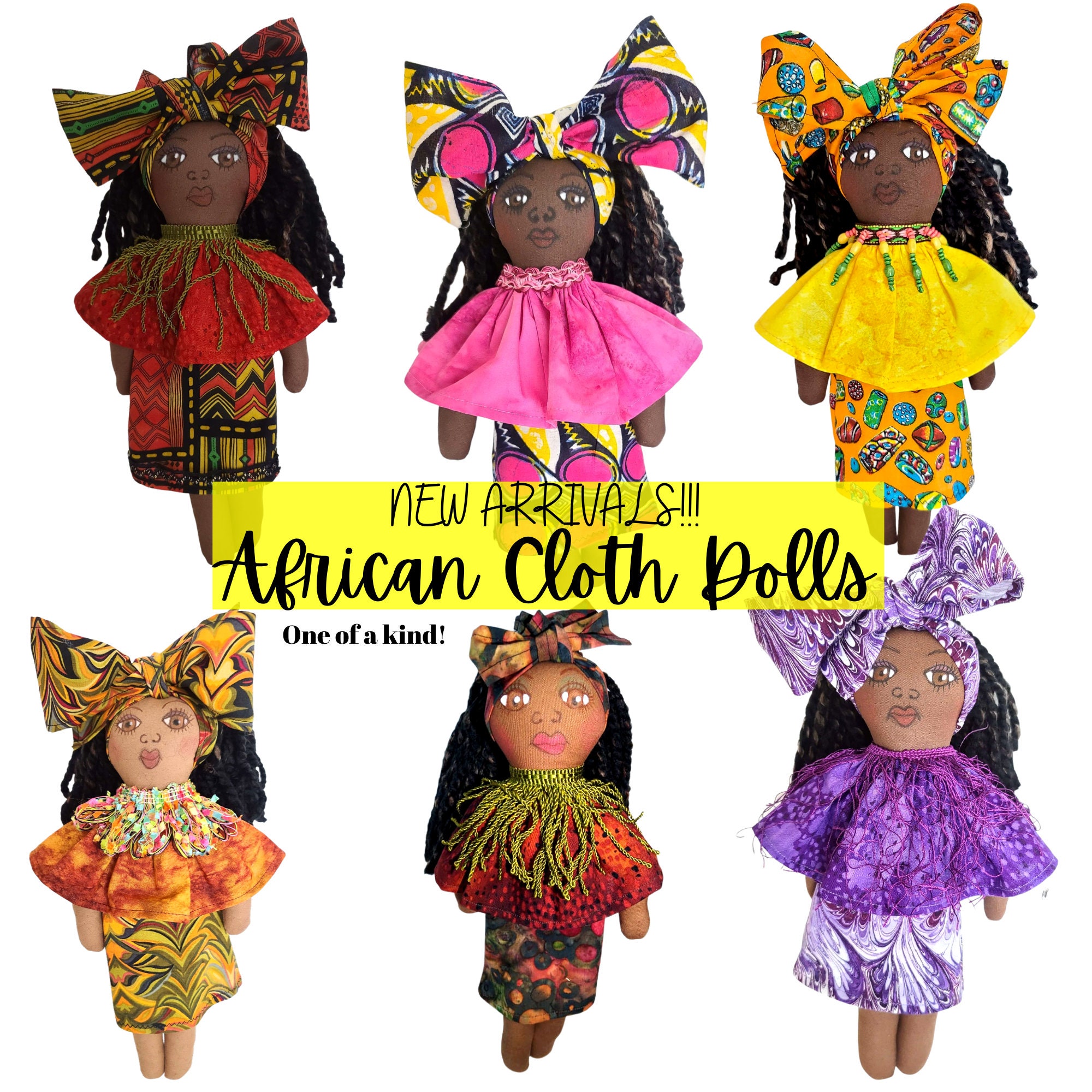 Black Dolls African American Cloth handmade dolls Black | Etsy