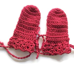 Preemie Baby Mittens, Red Crochet Baby Mitten Gloves, Newborn, Preemie ...