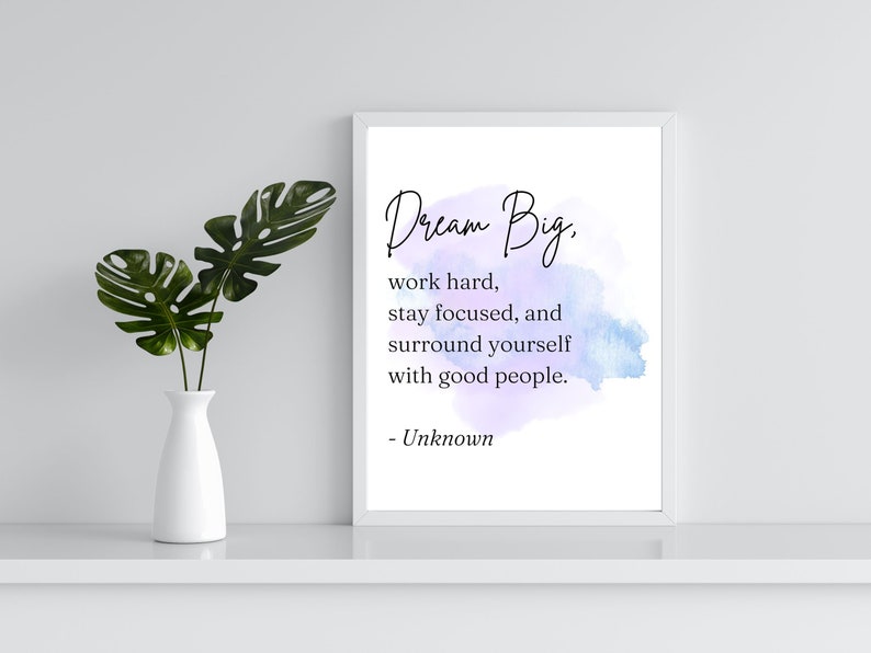 Motivational Quotes Inspirational Quotes Dream Big, Work Hard, Stay ...