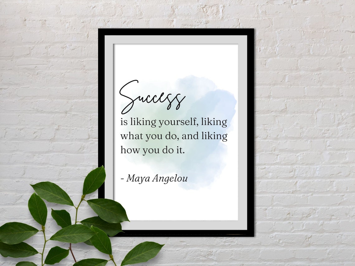 Motivational Quotes Inspirational Quotes Success is Liking Yourself ...