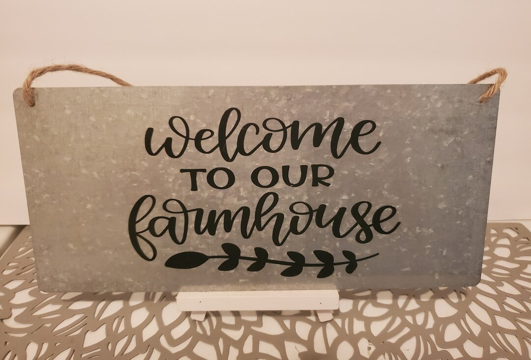 Galvanized Sign Farmhouse Style Metal Sign Farmhouse Decor - Etsy