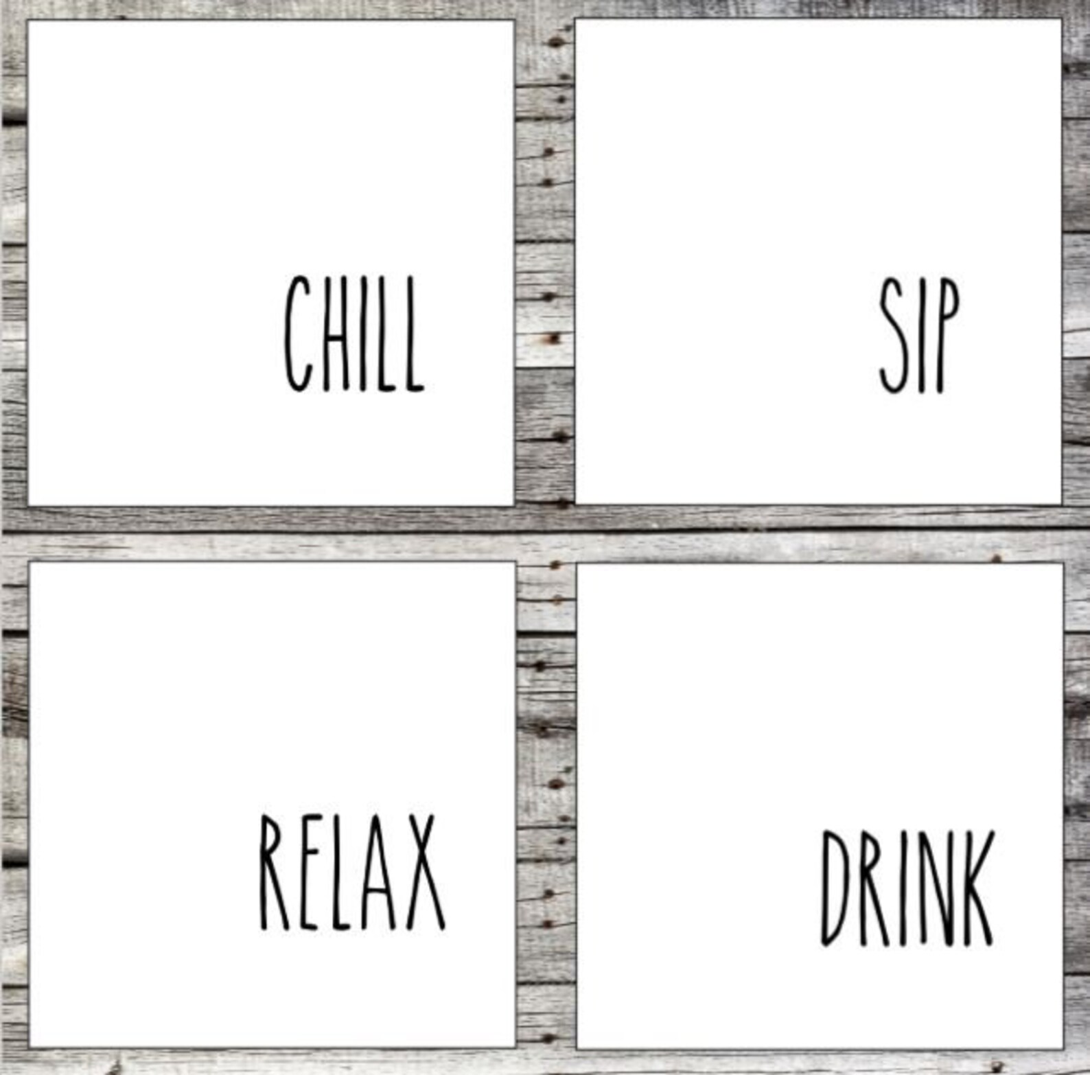 Rae Dunn Inspired Coasters Ceramic Tile Coasters Personalized - Etsy