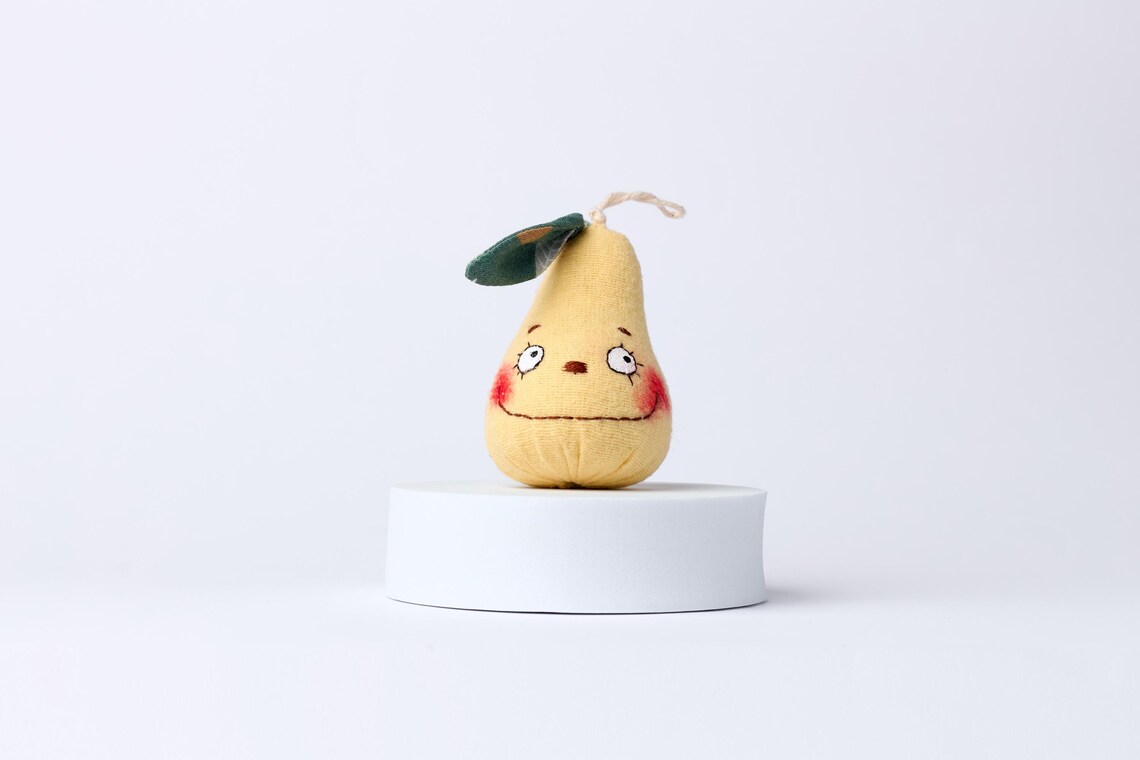 Textile Pear Toy - Stuffed Toy Fruit - Imaginative Play - Etsy