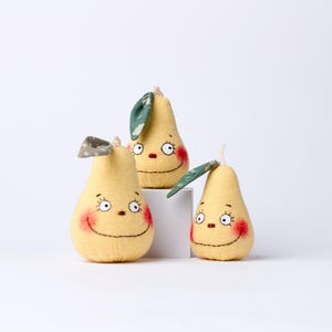 Textile Pear Toy - Stuffed Toy Fruit - Imaginative Play - Etsy