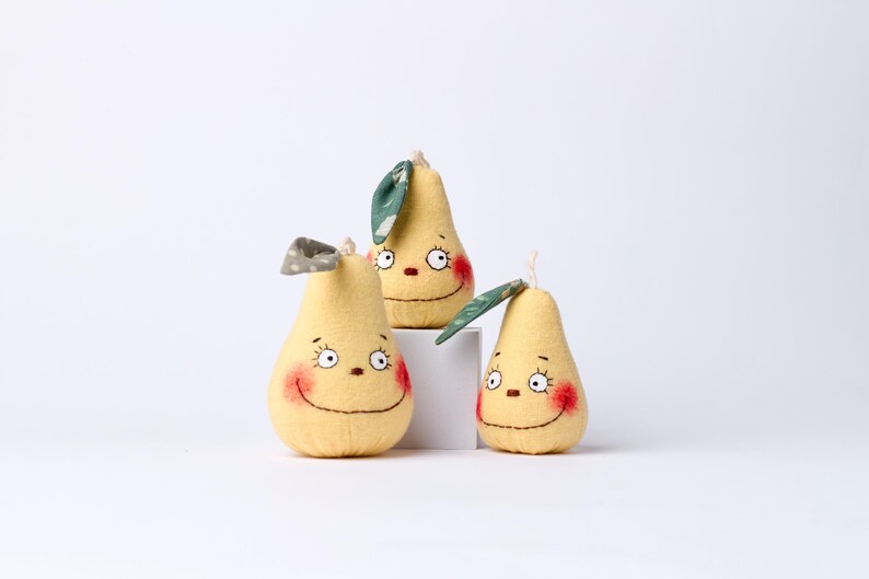 Textile Pear Toy - Stuffed Toy Fruit - Imaginative Play - Etsy