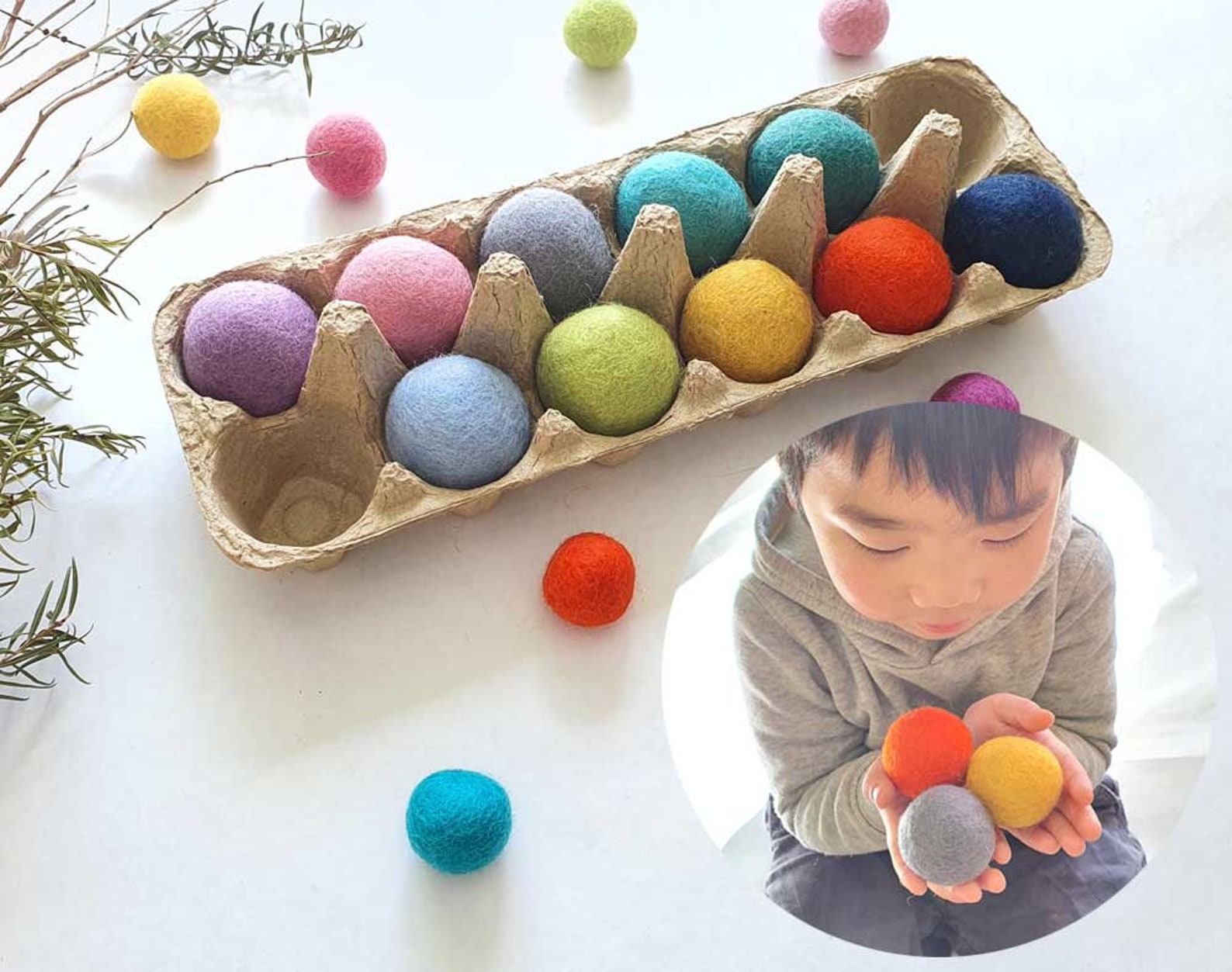 4cm Large Felt Balls Jumbo Montessori Sensory Play Counting - Etsy