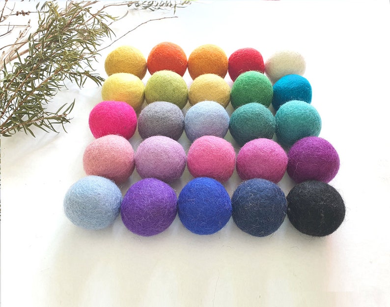 4cm Large Felt Balls Montessori Sensory Play Counting Toy Wool - Etsy