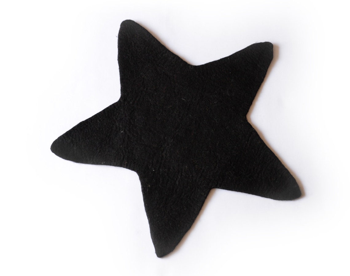 STAR Felt Rug Black Yellow PINK Felt Rug Kids Decor Kids - Etsy