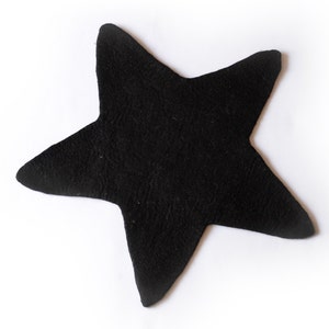 STAR Felt Rug, Black Yellow PINK, Felt Rug, Kids Decor, Kids Rug ...