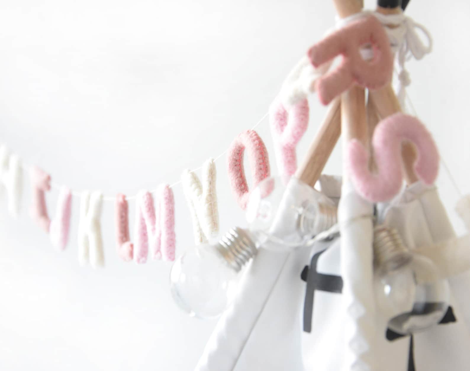 Pink ABC Garland. Alphabet Garland. Nursery Wall Decor. | Etsy