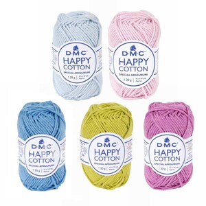 Crochet Kit & Happy Cotton Yarn Bundle - SOFT PASTEL, Knitting Hooks ...