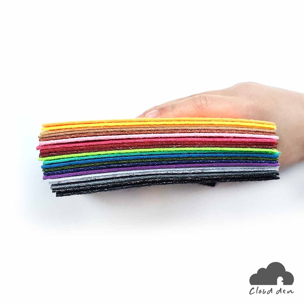 Felt Fabric Paper & Felt Balls Bundle, DIY Kids Craft Supply Kit ...