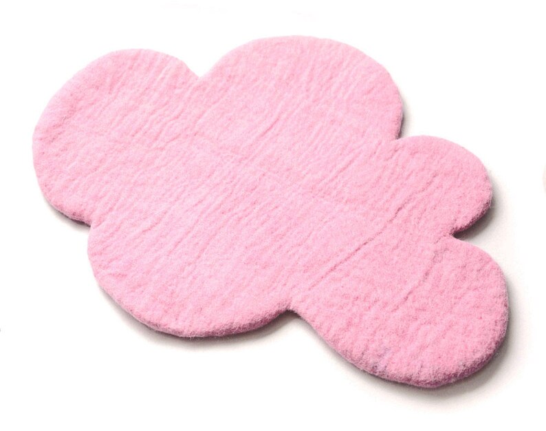 CLOUD RUG Extra LARGE Felt Rug soft Pink Nursery - Etsy