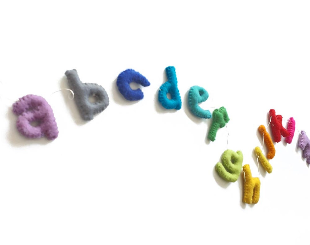 Lower Case Alphabet Garland. Rainbow ABC Garland. Nursery Wall Decor ...