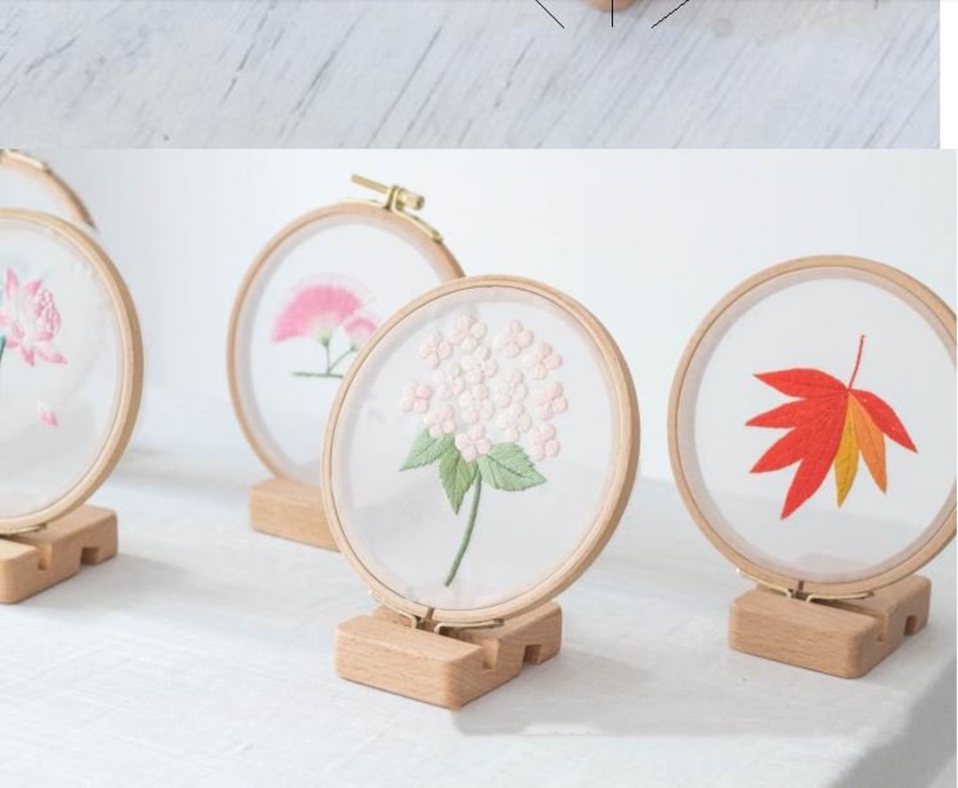 Embroidery Hoop Stand Display Base Holder, Cross Stitch, Wooden Sewing ...