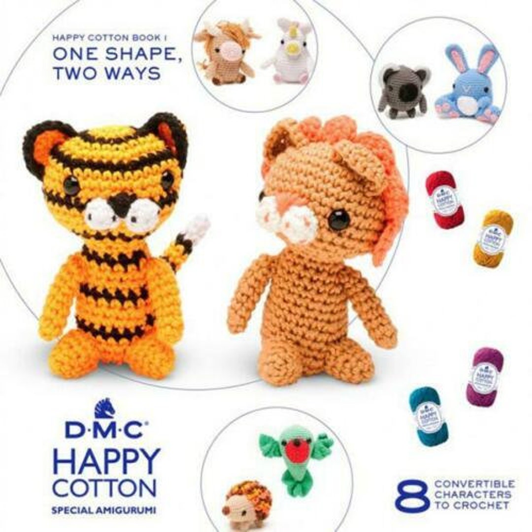 Amigurumi Pattern Book 1, DIY Crochet Book With Instructions, DMC ...