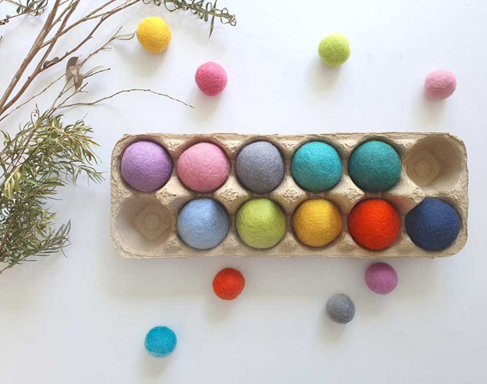4cm Large Felt Balls Jumbo Montessori Sensory Play Counting - Etsy