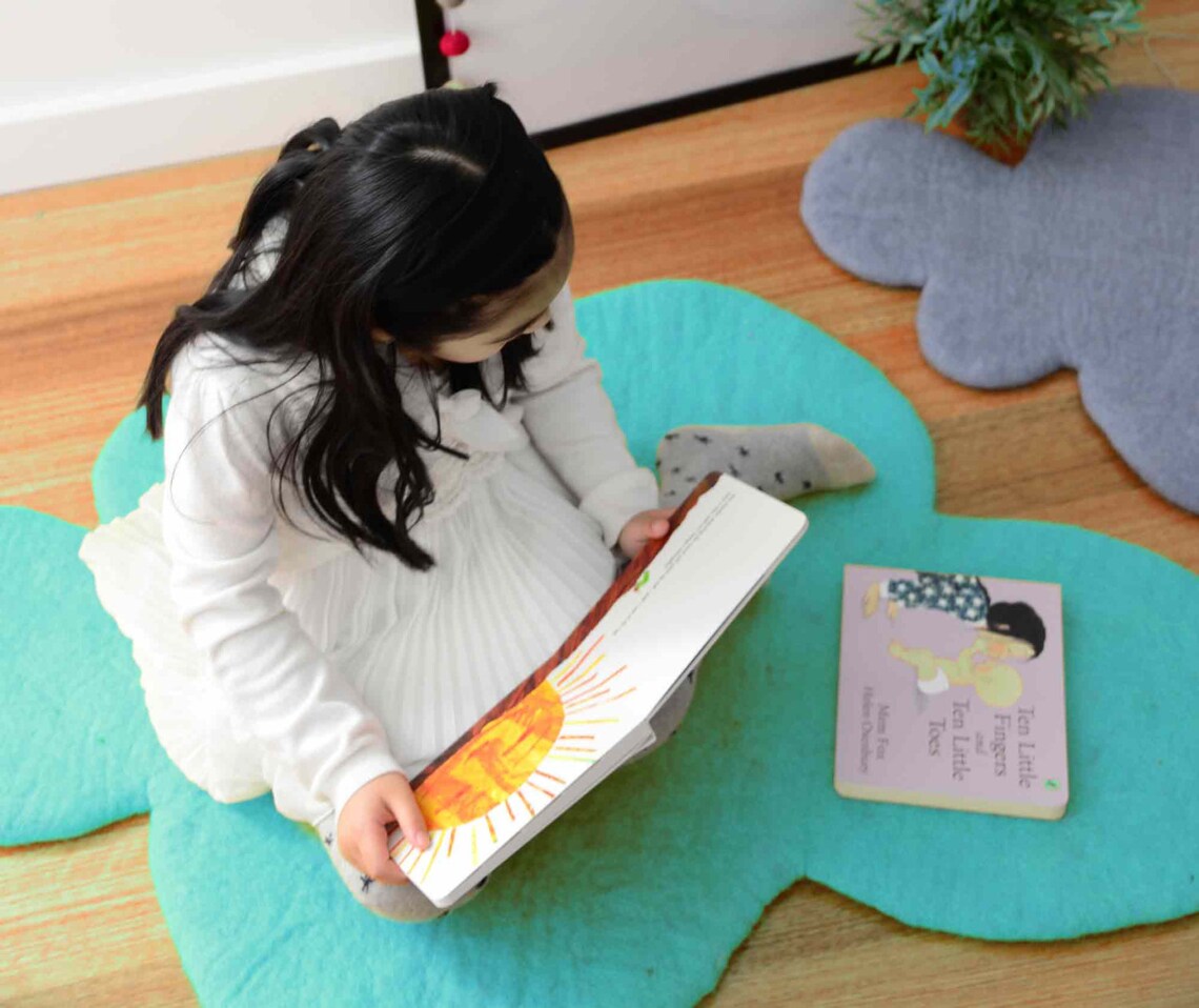 CLOUD Rug Felt Rug LARGE size Pink Grey Kids Rug | Etsy