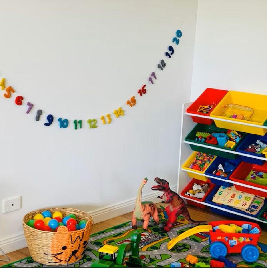 Numbers Garland 1 to 20 Felt Garland. 123 Educational Gift. Montessori ...
