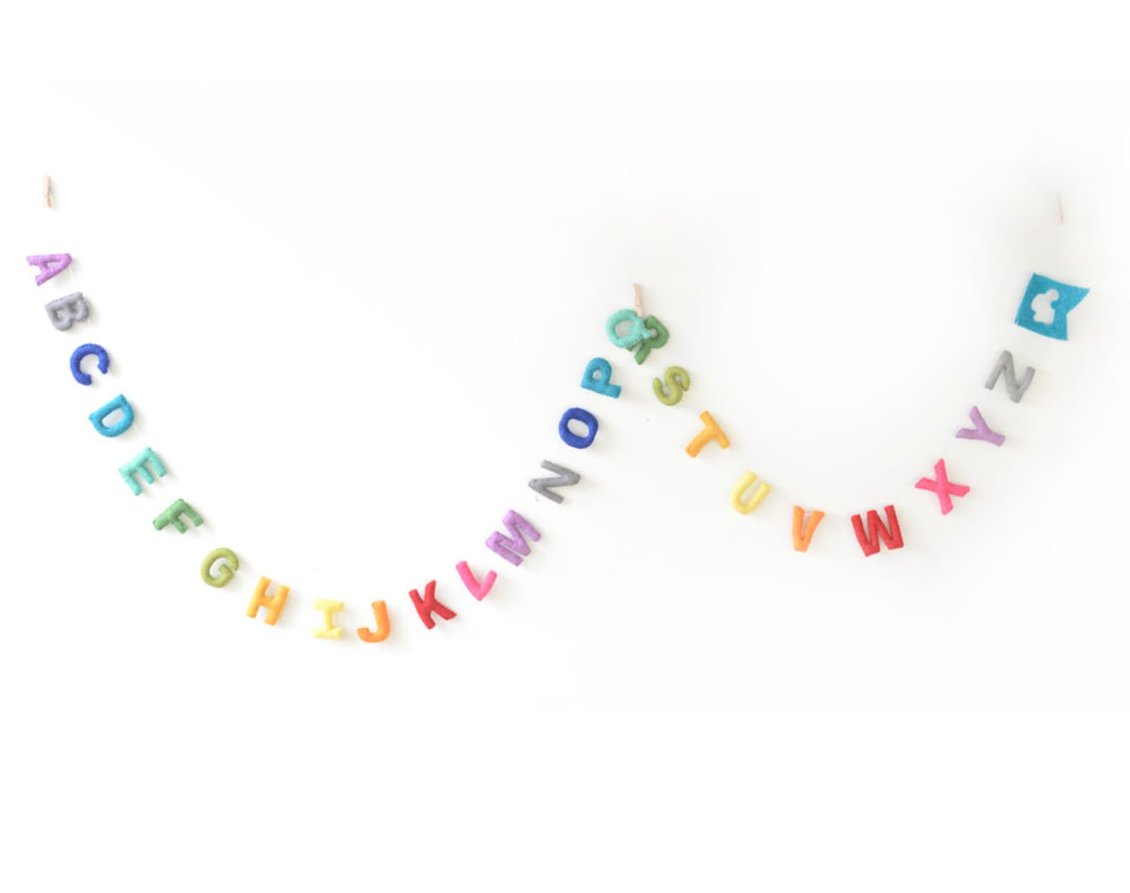 Rainbow ABC Garland. Alphabet Garland. Nursery Wall Decor. - Etsy