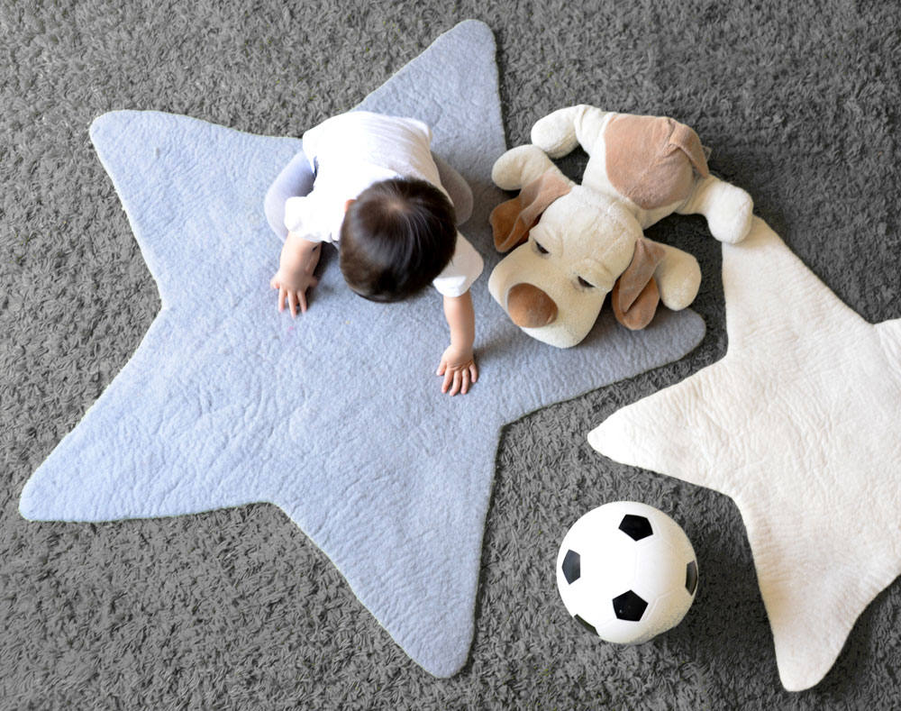 STAR RUG LARGE on Sales Felt Rug Kids Rug Felted Rug - Etsy