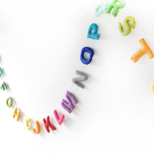 Rainbow ABC Garland. Alphabet Garland. Nursery Wall Decor. Educational ...
