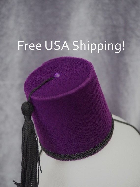 Items similar to PRICE REDUCTION!!! Purple Mini Fez Hat Fezzes Are Cool ...