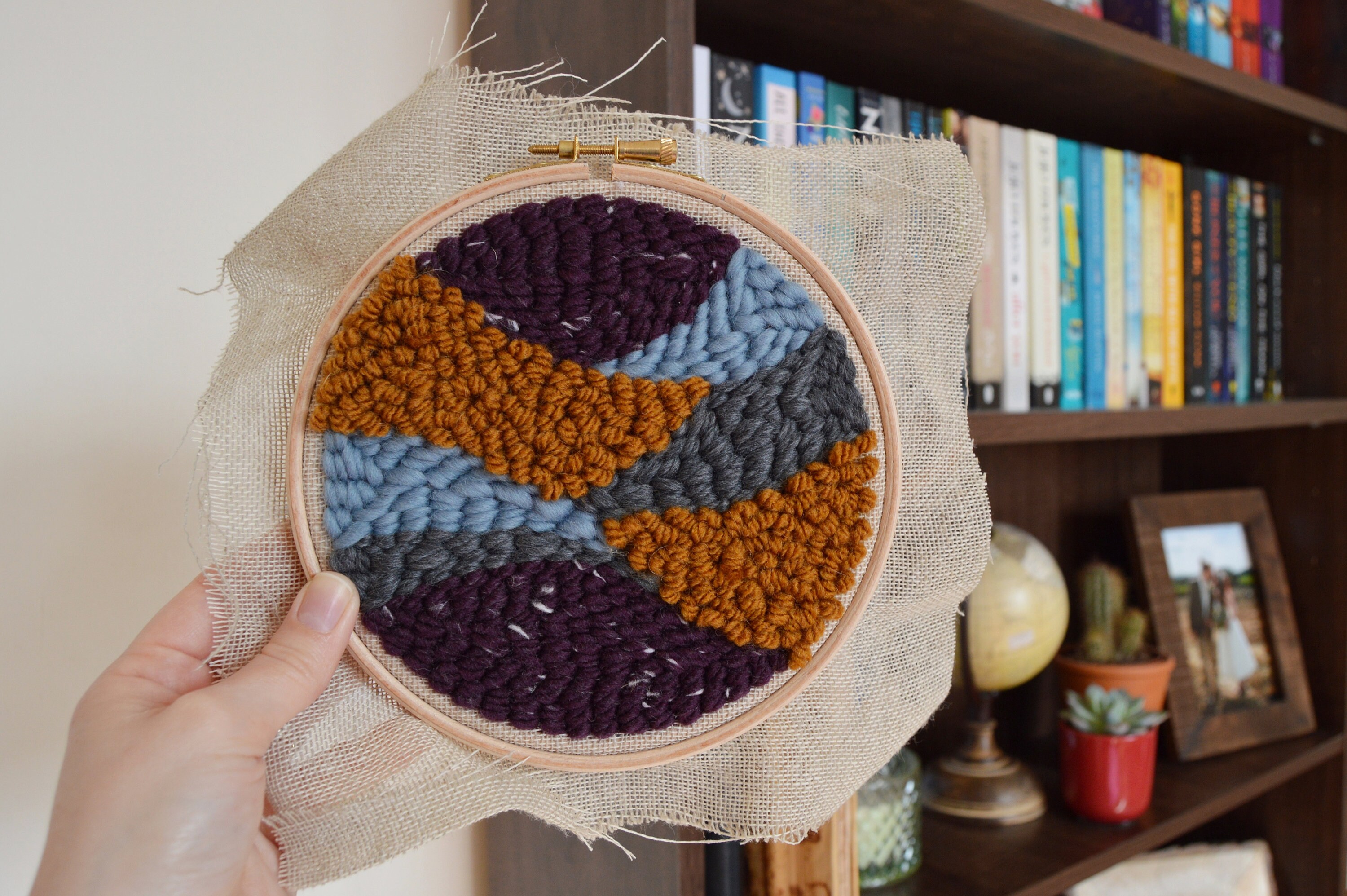 Punch Needle Embroidery Hoop Abstract Punch Needle Rug - Etsy UK