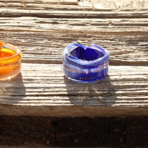 Murano Glass Ring-small Glass Rings- BAND RING- Lampwork Ring-venetian ...