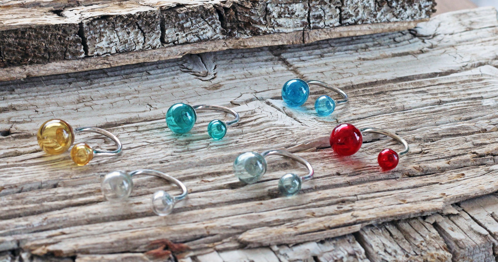 Customizable Glass Ring-bubble Glass Ring-anello Bolle - Etsy