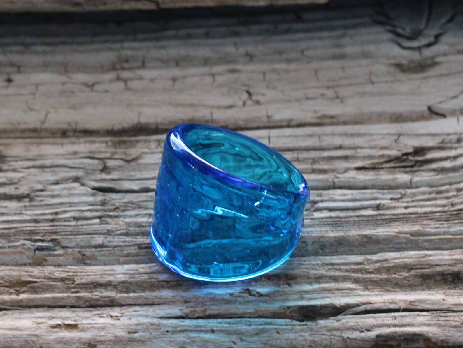 Murano Glass Ring-glass Rings Lampwork Ring-small FLAT - Etsy