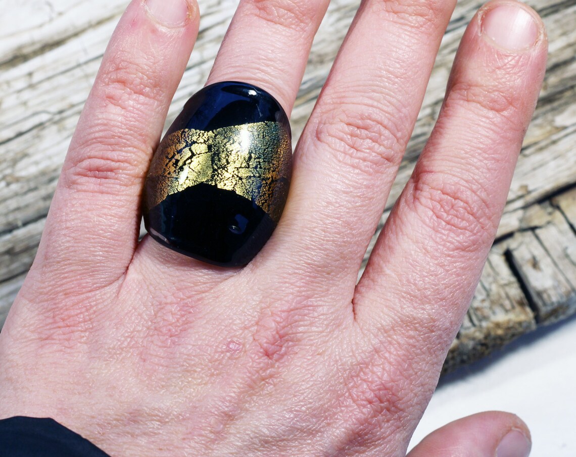 Murano Glass Ring-lampwork Ring-venetian Glass Jewelry-glass - Etsy