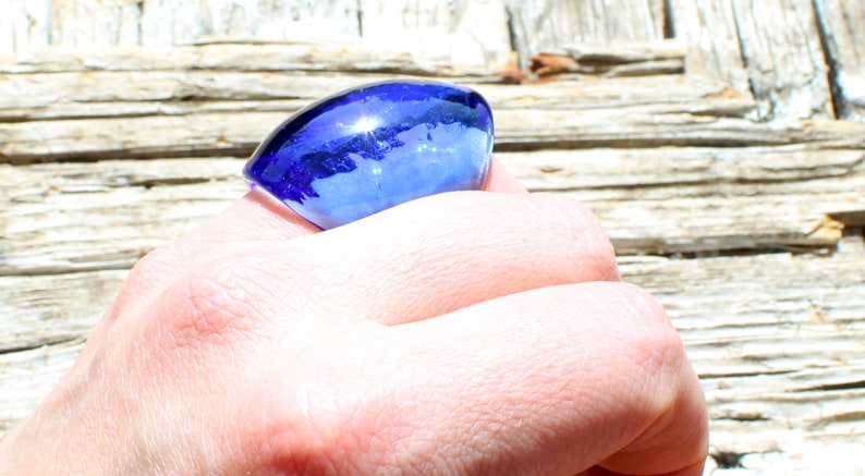 Murano Glass Statement Ring – Venetian Lampwork Ring - Etsy