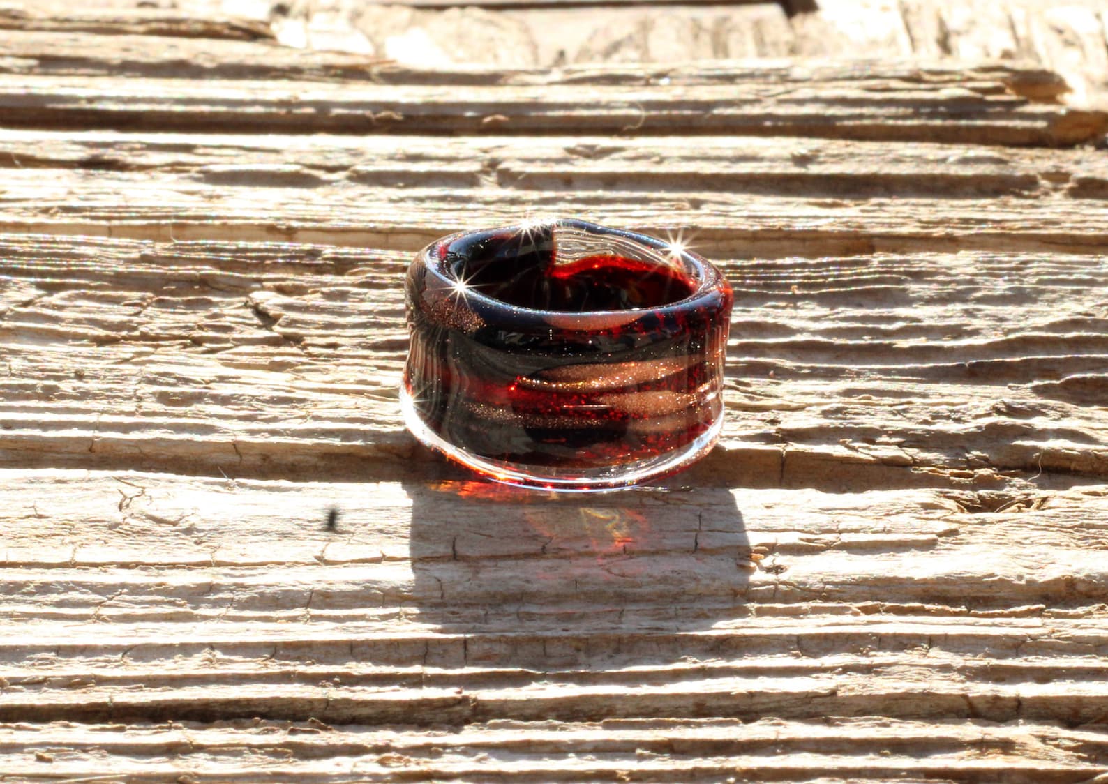 Murano Glass Ring-small Glass Rings BAND RING Lampwork - Etsy