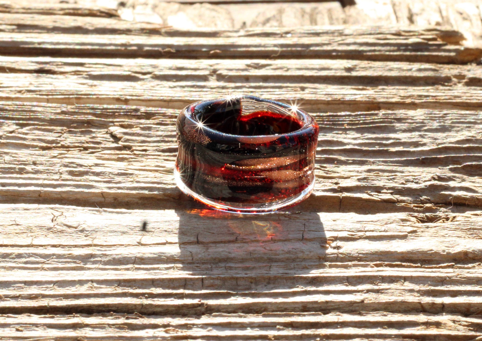 Murano Glass Ring-small Glass Rings- BAND RING- Lampwork Ring-venetian ...