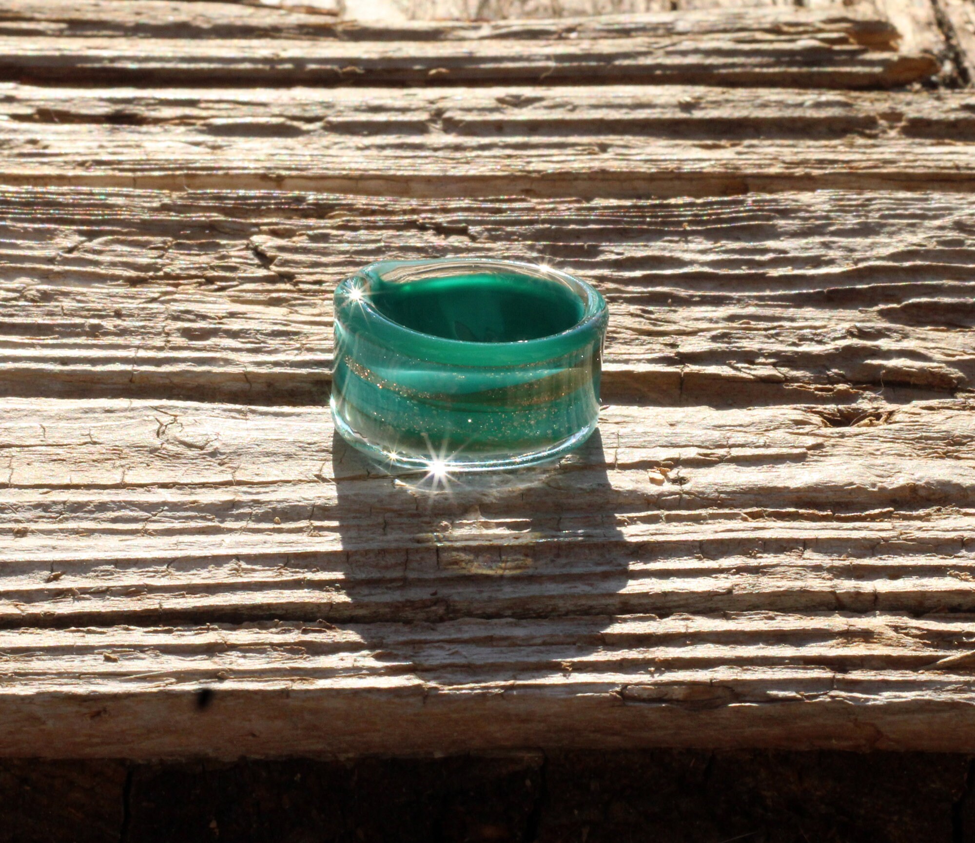Murano Glass Ring-small Glass Rings- BAND RING- Lampwork Ring-venetian ...