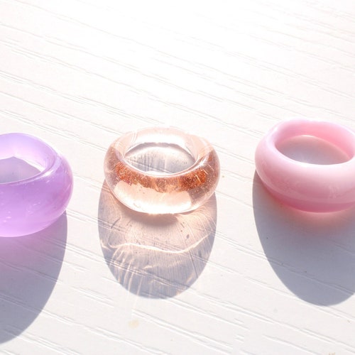 Murano Glass Ring-small Glass Rings BAND RING Lampwork - Etsy
