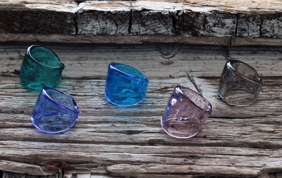 Murano Glass Ring-glass Rings- Lampwork Ring-small FLAT Ring-venetian ...