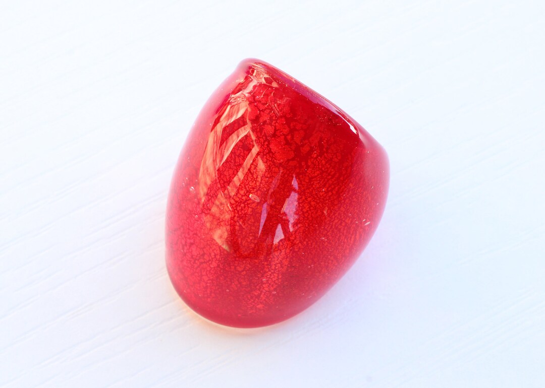 Murano Glass Ring-big Glass Rings- Lampwork Ring-venetian Glass Ring ...