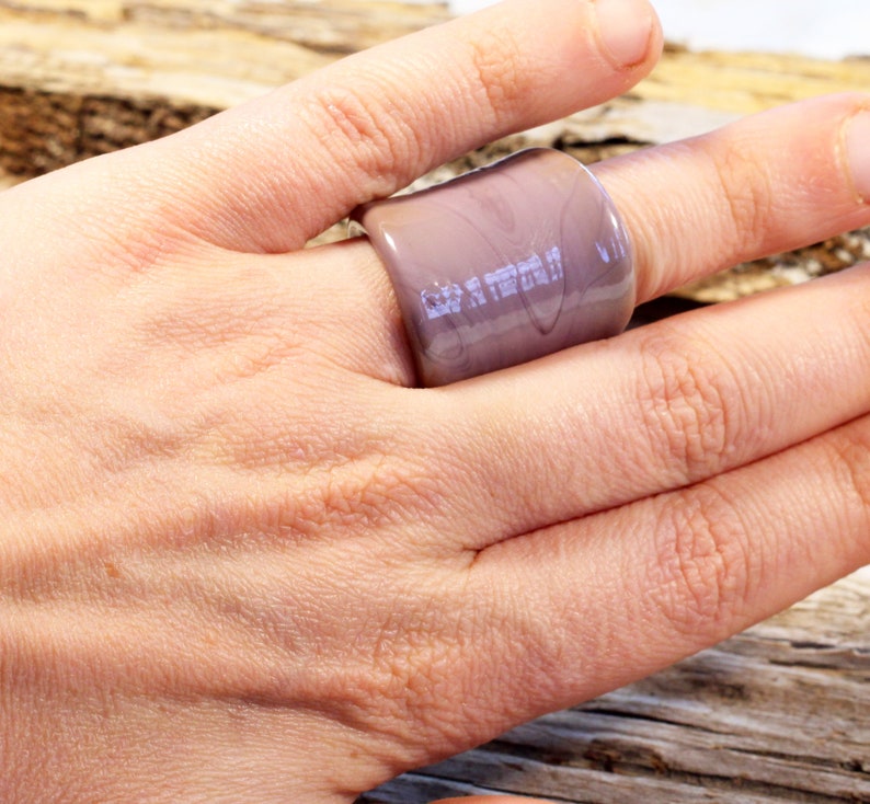 Murano Glass Statement Ring – Handmade Venetian Lampwork Ring - Etsy