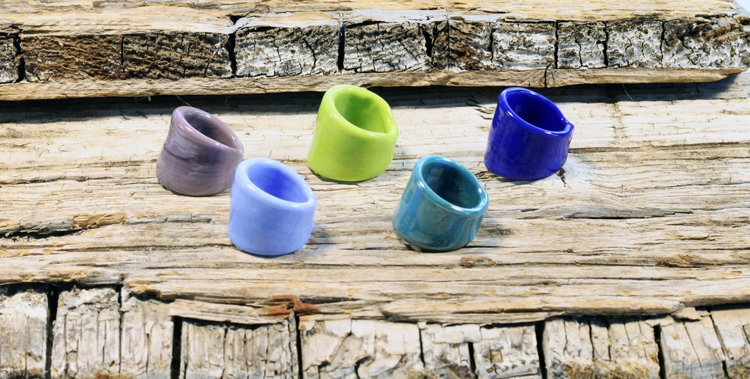 Murano Glass Ring-glass Rings-small FLAT Ring- Lampwork Ring--venetian ...