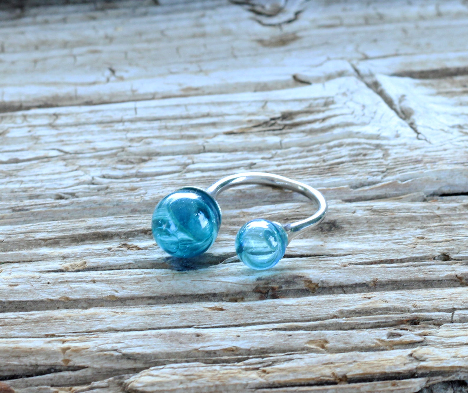 Customizable Glass Ring-bubble Glass Ring-anello Bolle - Etsy