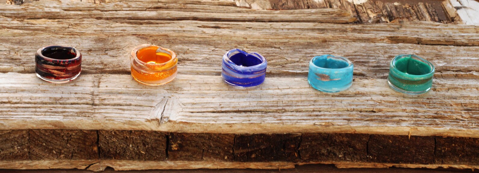 Murano Glass Ring-small Glass Rings BAND RING Lampwork - Etsy